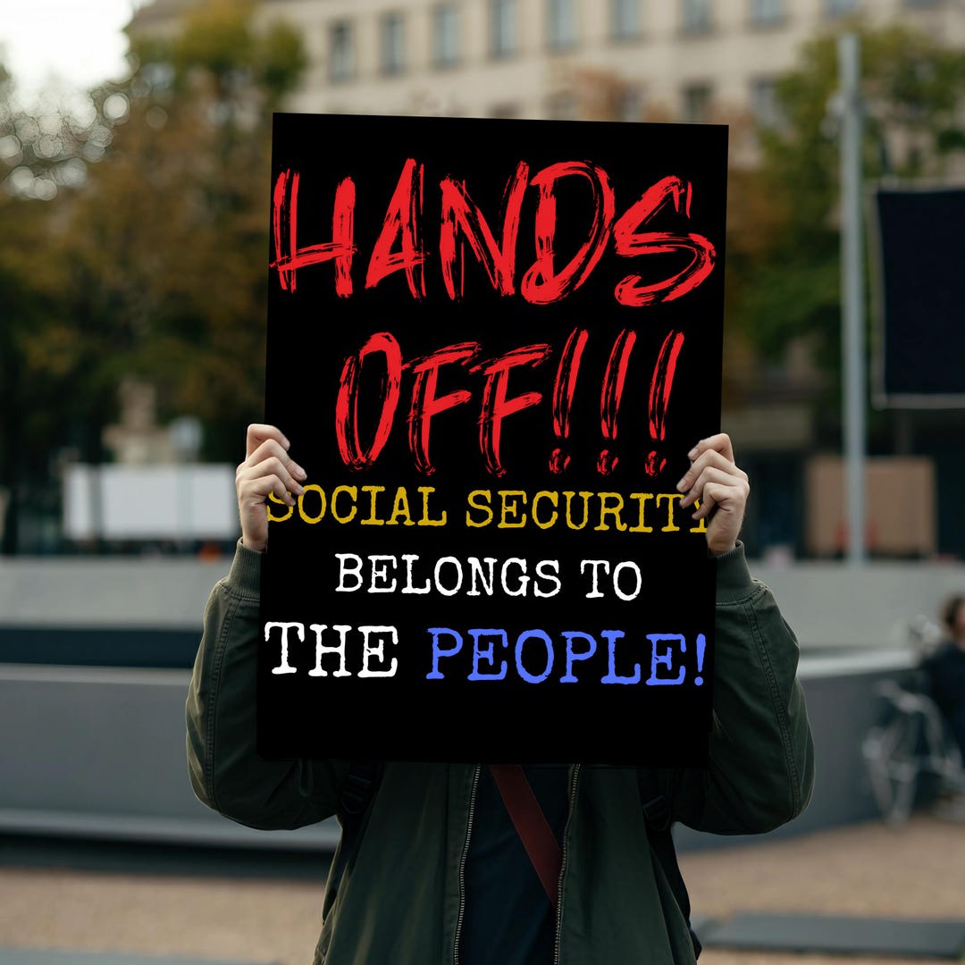 Hands off Social Security Sign, Digital Art, Png File, Protest Sign for ...