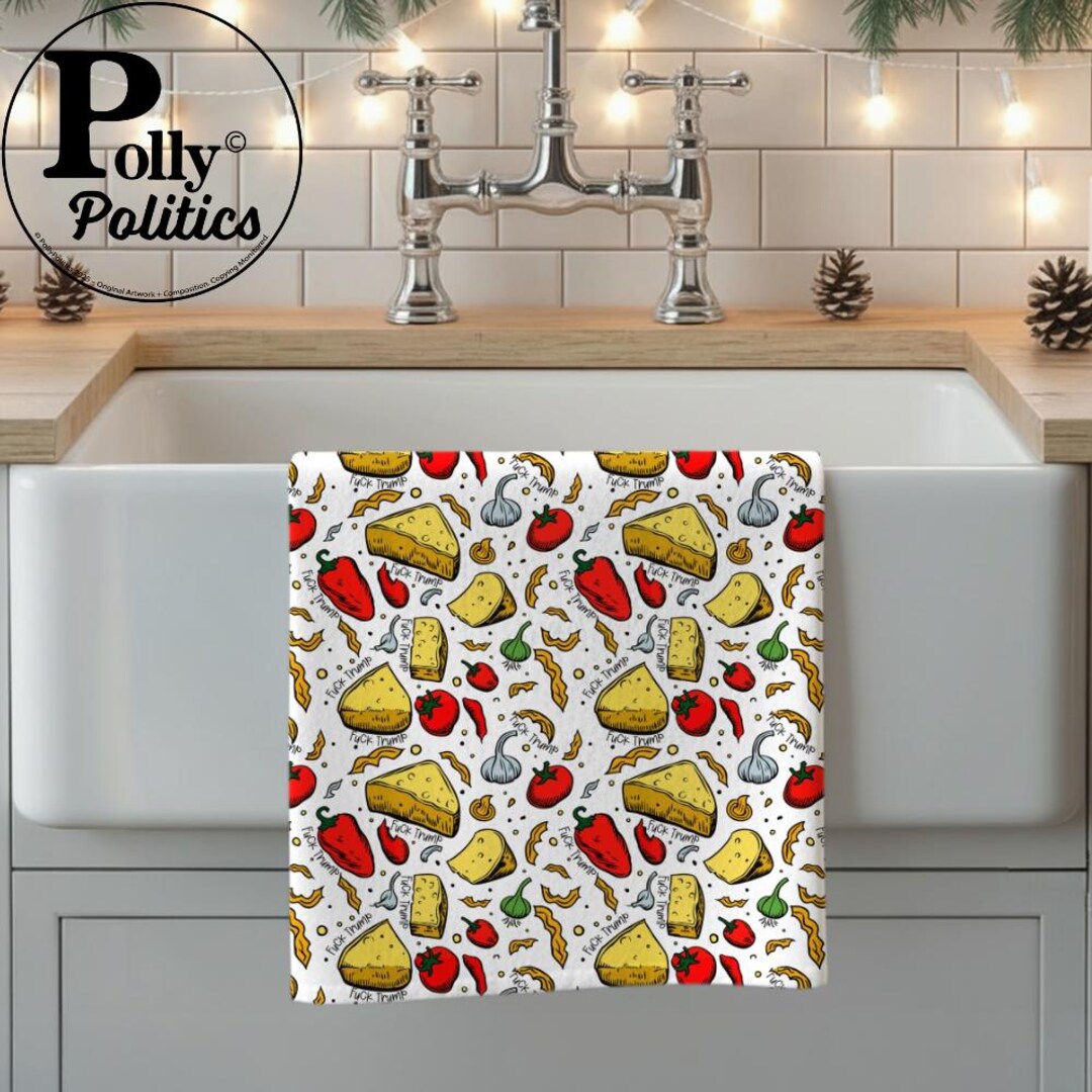 Anti Trump Hand Towel, Kitchen Tea Towel, Dish Towel, Subtle F Trump ...