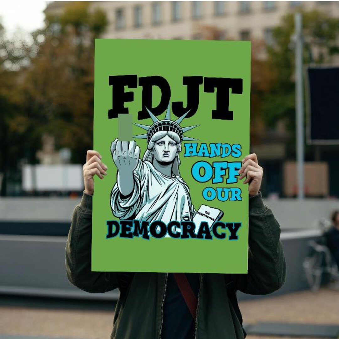 Hands off Democracy PNG PDF Digital Download Board Sign, Protest Sign ...