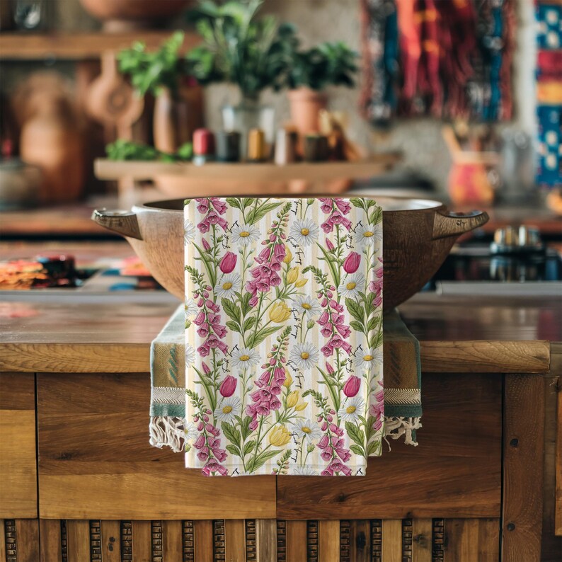 Foxglove Daisy Tulip, Anti Trump Hand Towel, Subtle F Trump Dish Towel ...