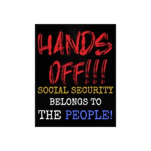 Hands off Social Security Sign, Digital Art, Png File, Protest Sign for ...