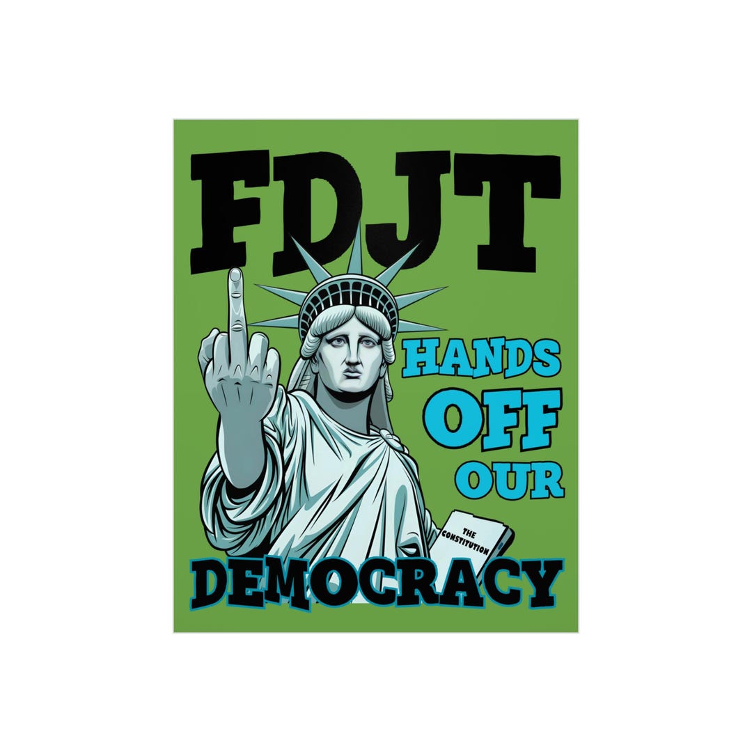 Hands off Democracy Foam Board Sign, Protest Sign for March, Anti Trump ...