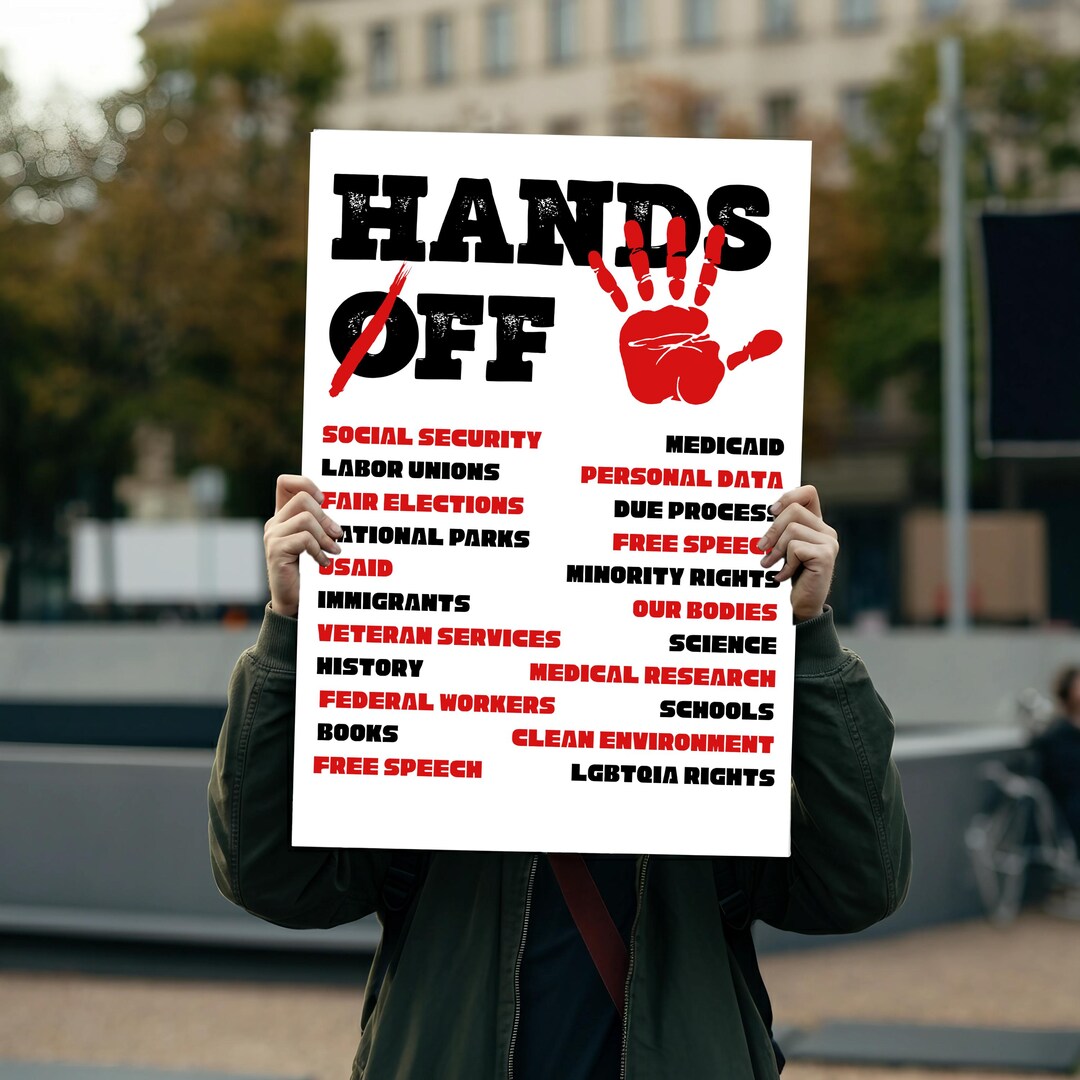 Hands off Our Democracy, Stop the Coup Foam Board Protest Sign for ...