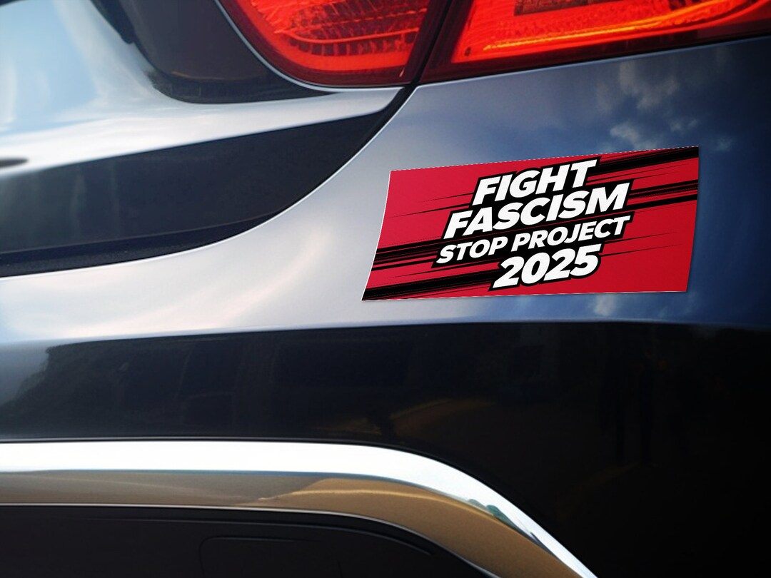 Vote Blue Sticker, Stop Project 2025 Bumper Sticker, Fight Fascism ...