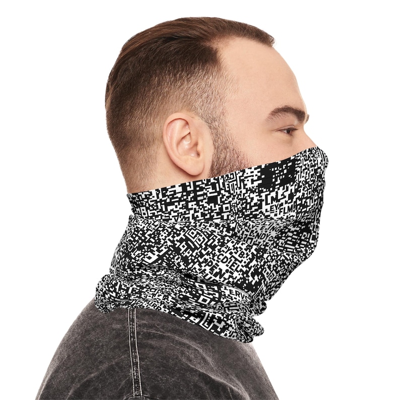 AI Camouflage Neck Gator, QR Code Distortion, Anti Surveillance ...