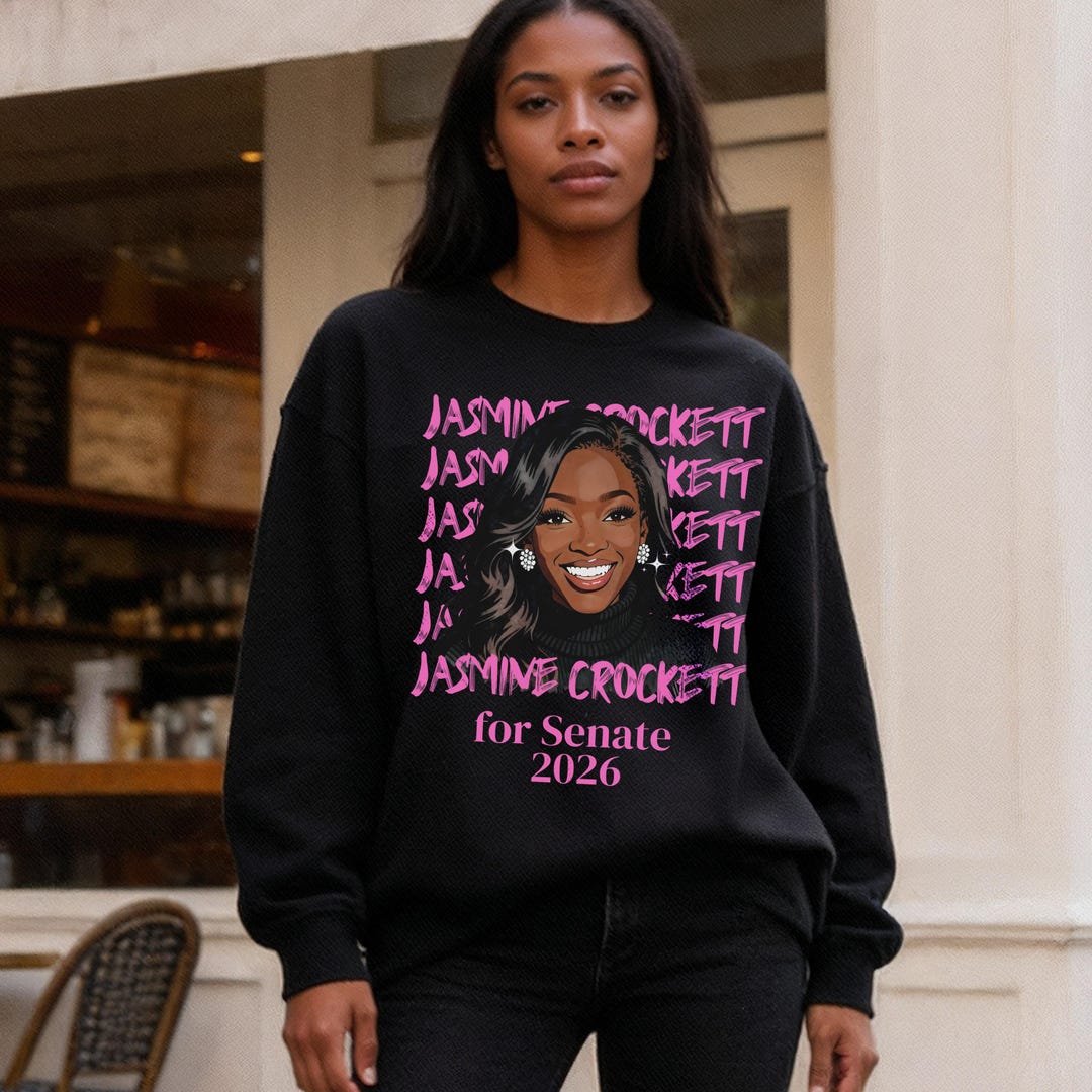 Jasmine Crockett for Senate 2026 T-shirt, Long Sleeve T-shirt ...