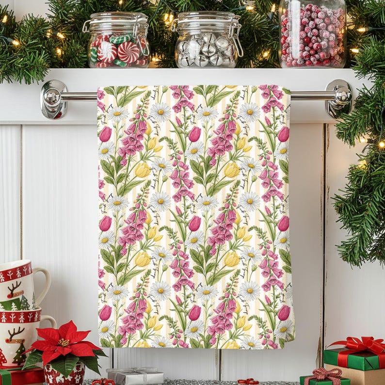 Foxglove Daisy Tulip, Anti Trump Hand Towel, Subtle F Trump Dish Towel ...