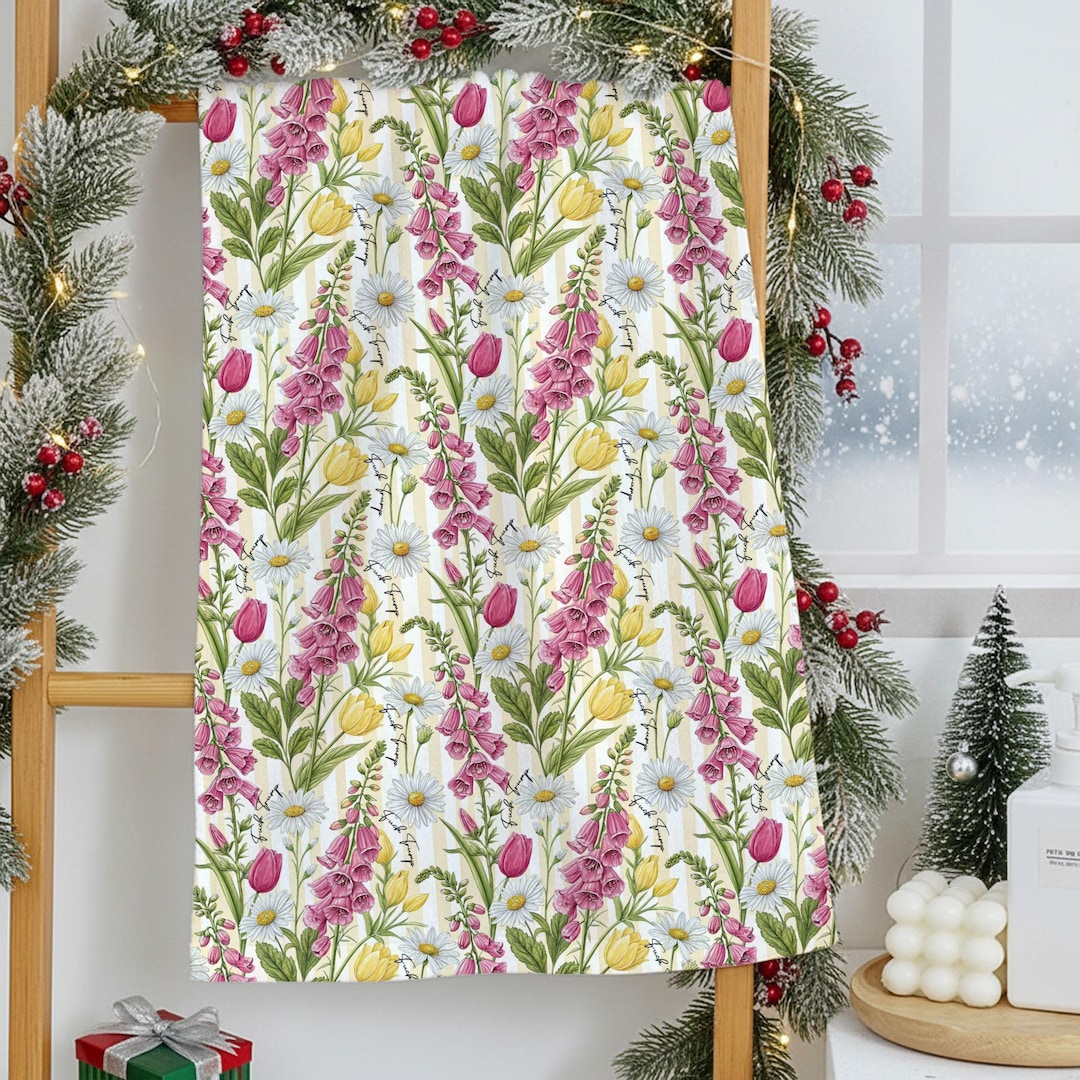 Foxglove Daisy Tulip, Anti Trump Hand Towel, Subtle F Trump Dish Towel ...