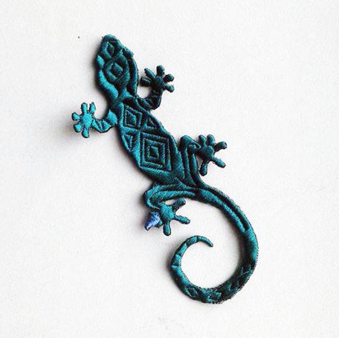 Moks52(p) Emerald Lizard Embroidery Patch, Gecko Patch - Etsy