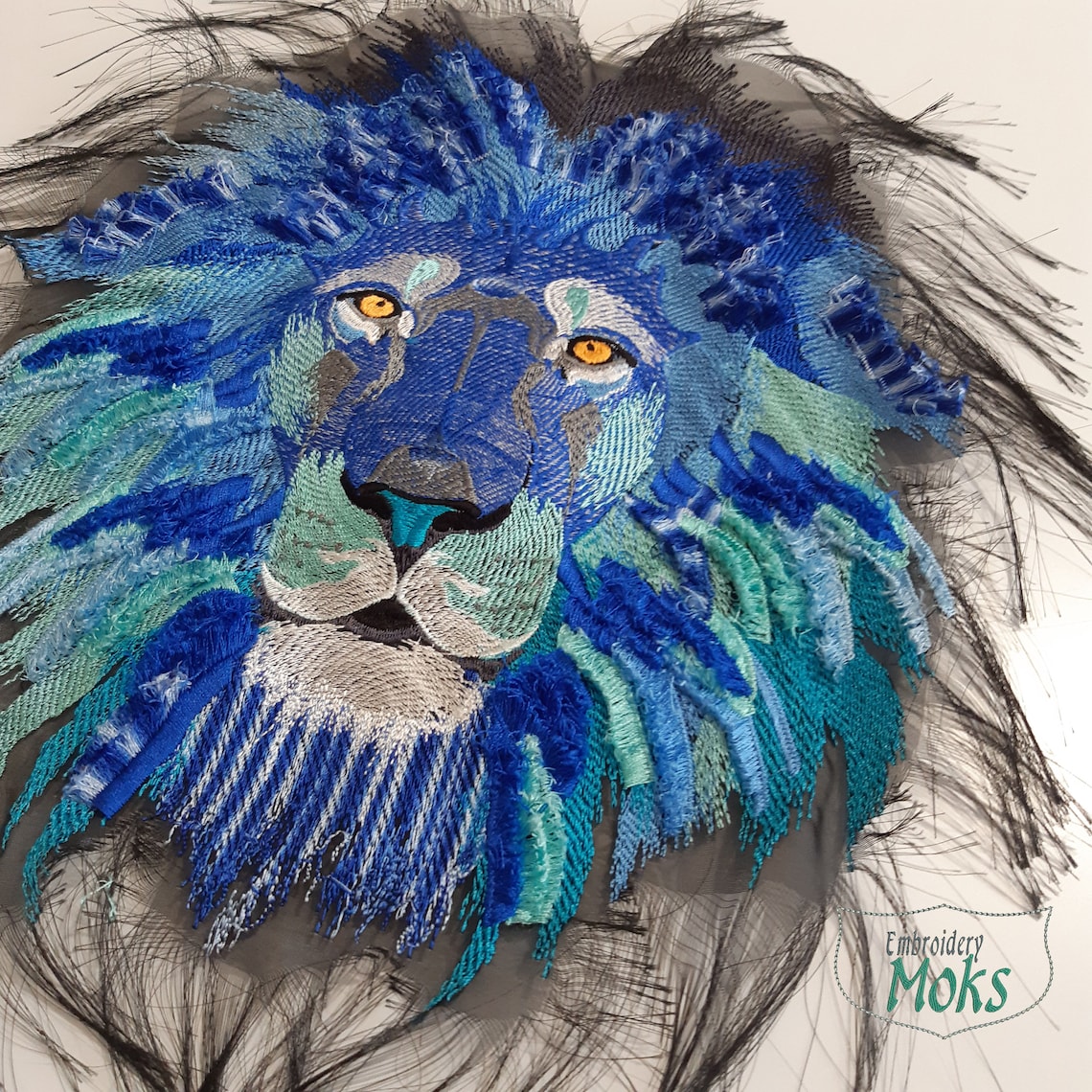 Moks370(p) Large Patch - Animal Patch - Blue Lion Patch - Etsy