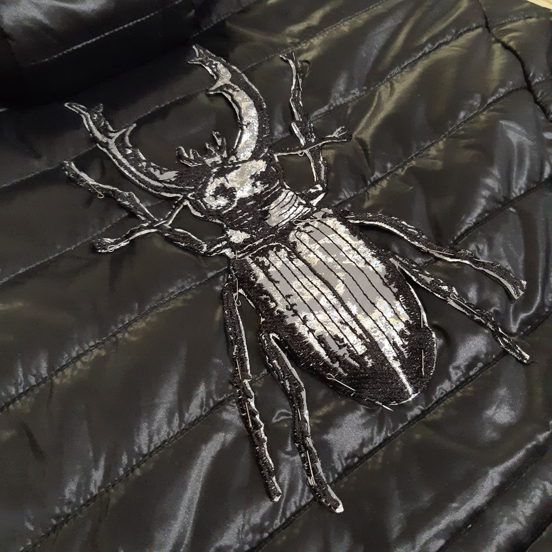 Moks618 Reflective Stag Beetle Embroidery Patch, Sew on Patch ...
