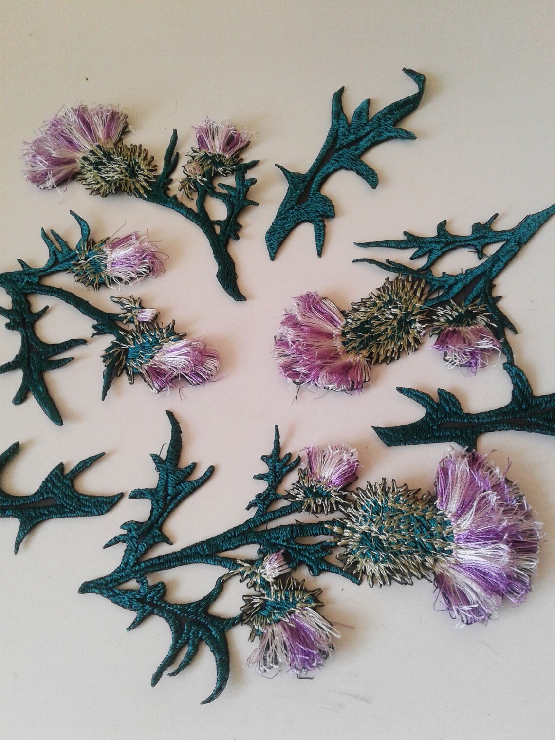 Moks185p Set of Thistle Flower Patches | Etsy