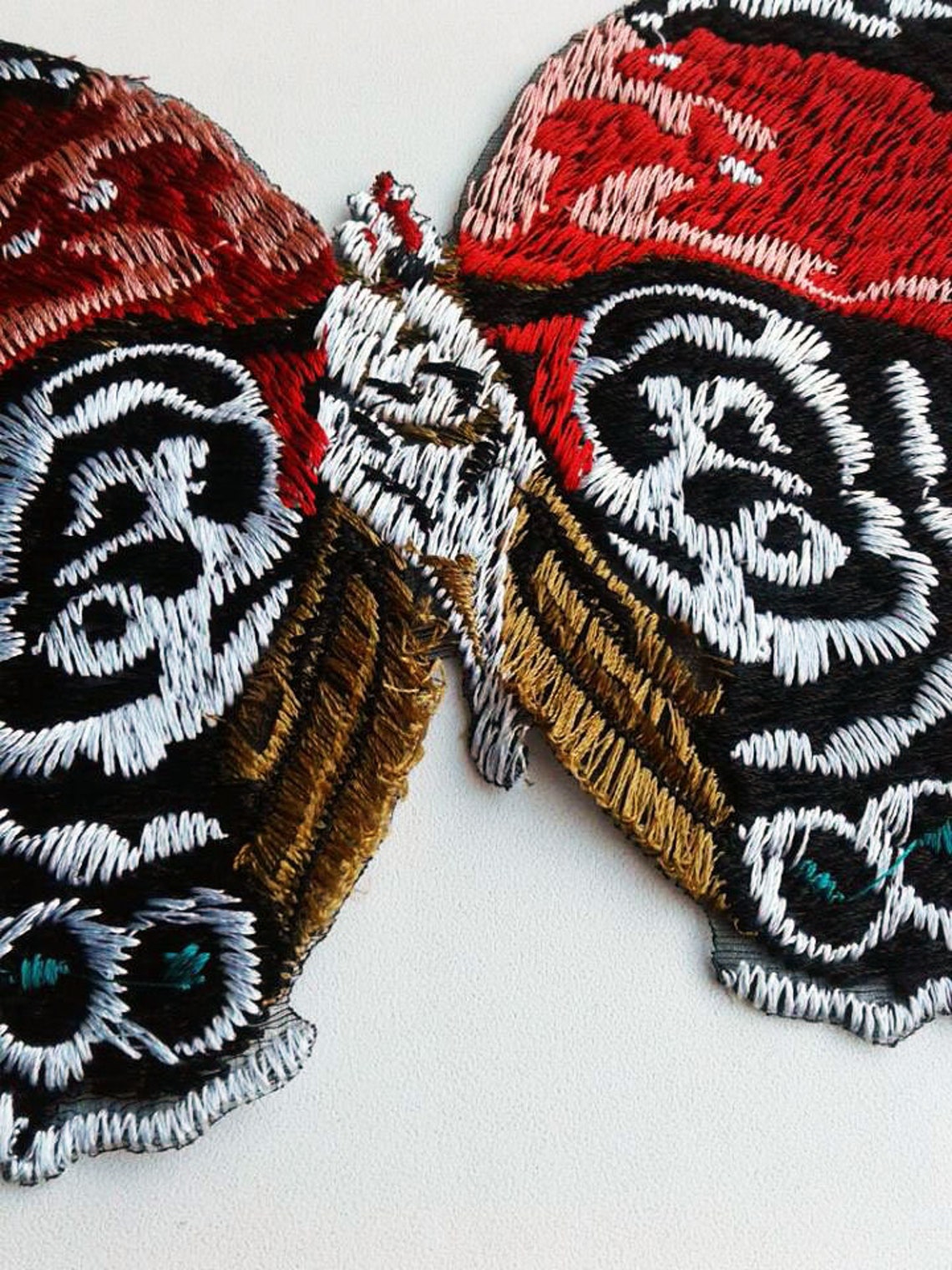 Moks107(p) Butterfly 88 Diaethria Anna (big) Insect Embroidered Patch ...