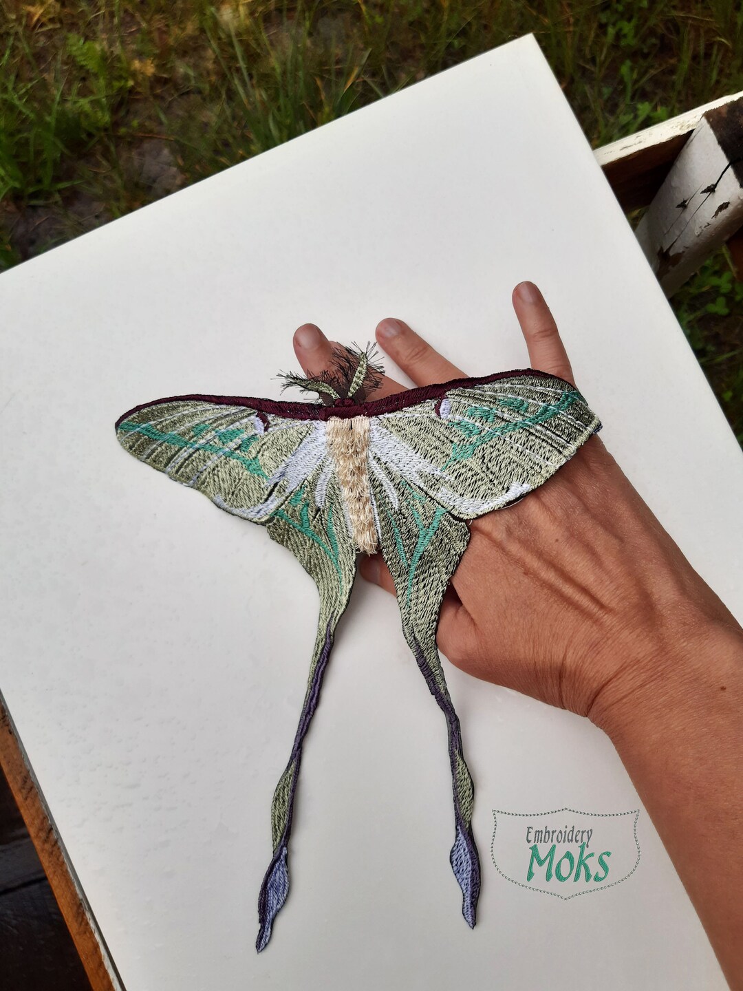 Moks330(p) Moth Embroidered Patch, Luna Moth - Etsy