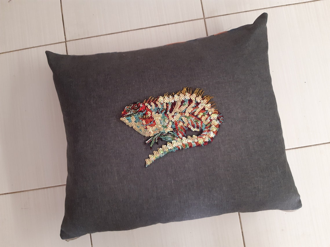 Moks300(p) Iguana Embroidered Patch, Animal Patch - Etsy