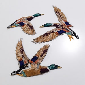 Moks613 Set Wild Ducks Drake Natural Embroidered Patch, Mallard Patch - Etsy