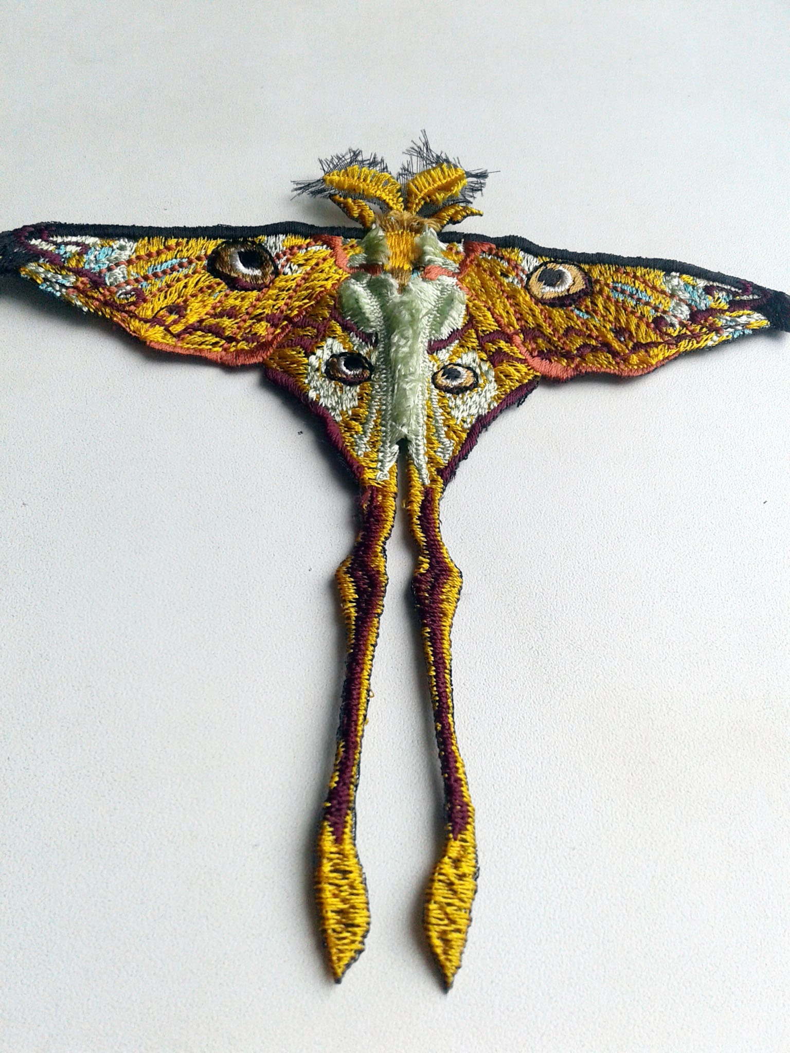 Moks133(p) Comet Moth Embroidered Patch Velvet - Etsy Australia