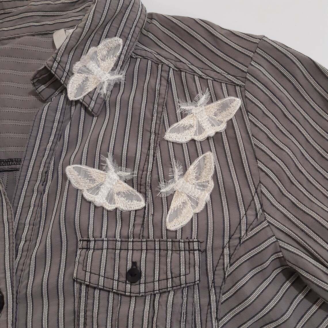 Moks446 Set 4 Pcs Moth Patch White Moth Butterflie Patch - Etsy