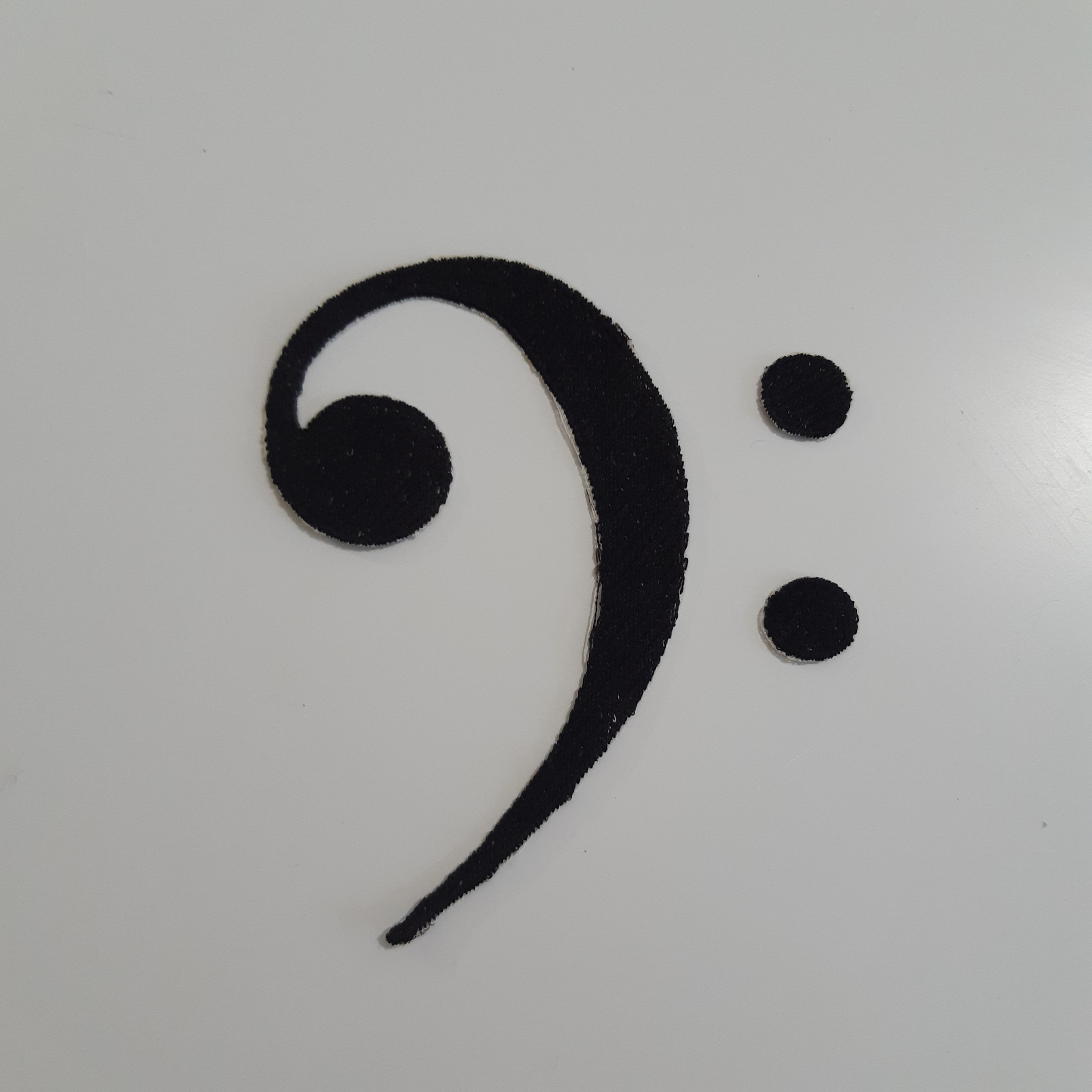 Moks482 Musical Sign Bass Clef Signs Embroidered Patch - Etsy UK