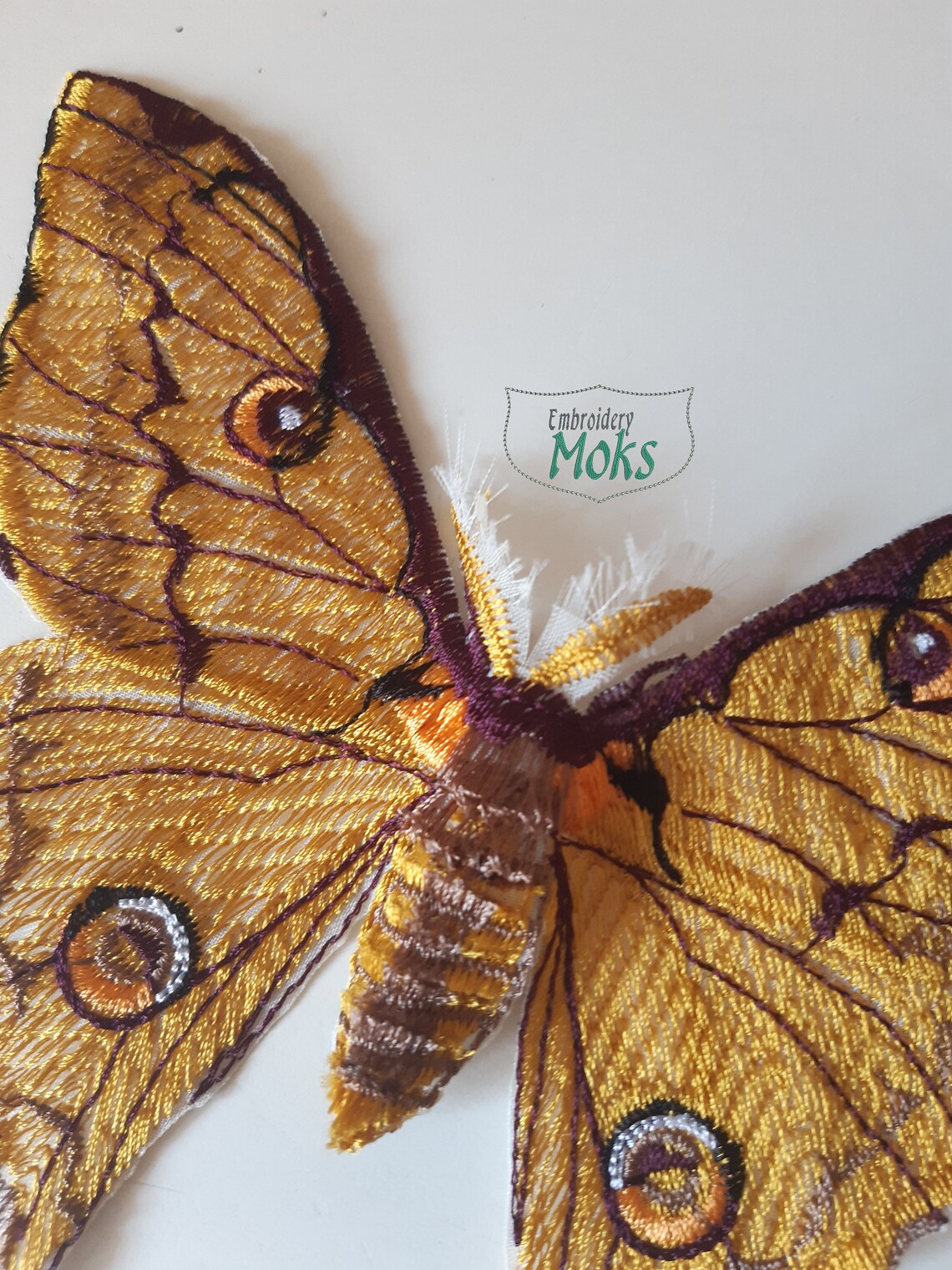 Moksp343 Designer Patch Moth Embroidered Patch Argema - Etsy