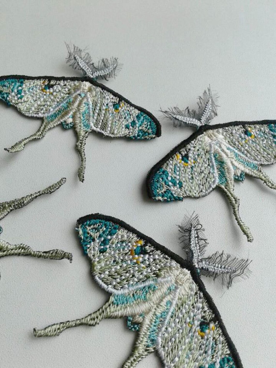 Moks128p Set of 4 Pieces Patch Luna Moth Wing Patch Insect - Etsy