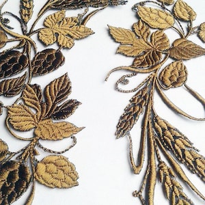 Moks75(p) 2 Pieces Set Spikelets, Hops, Birch Embroidered Patches - Etsy