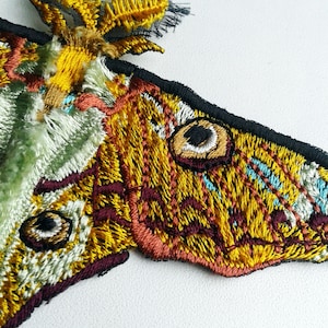 Moks133(p) Comet Moth Embroidered Patch Velvet - Etsy