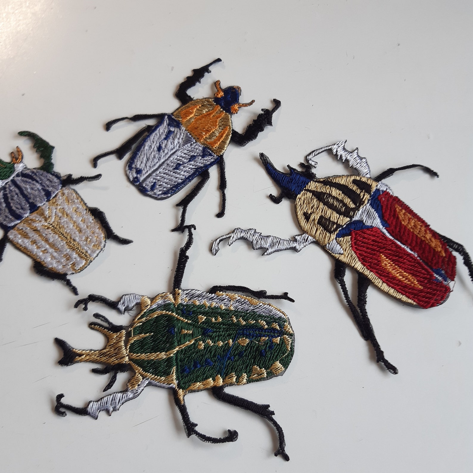 Moks629 Set Bugs Embroidered Patch, Insect Patch Wildlife, Giant Flower ...