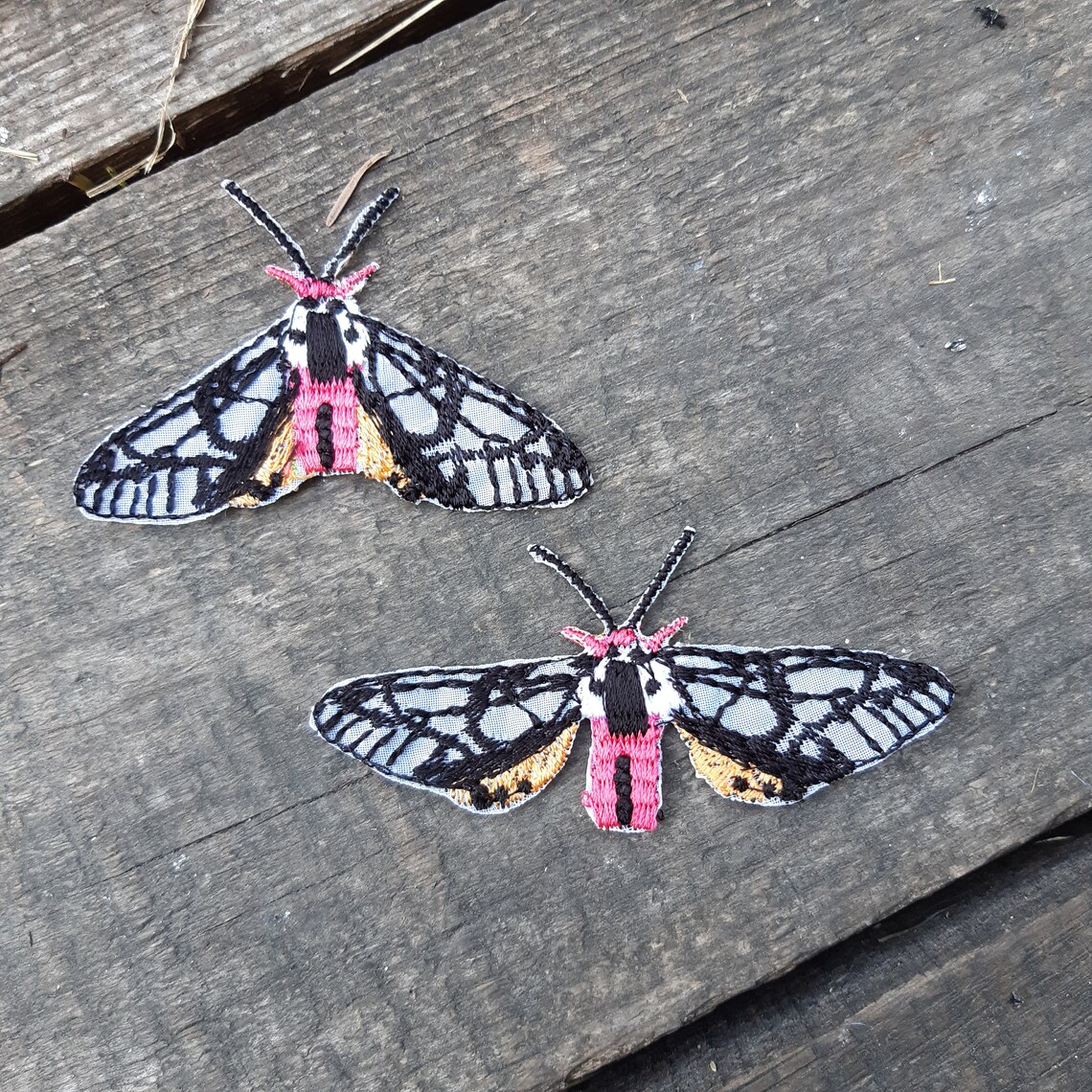 Moks458 Moth patch Milky Tiger Areas Galastina small | Etsy