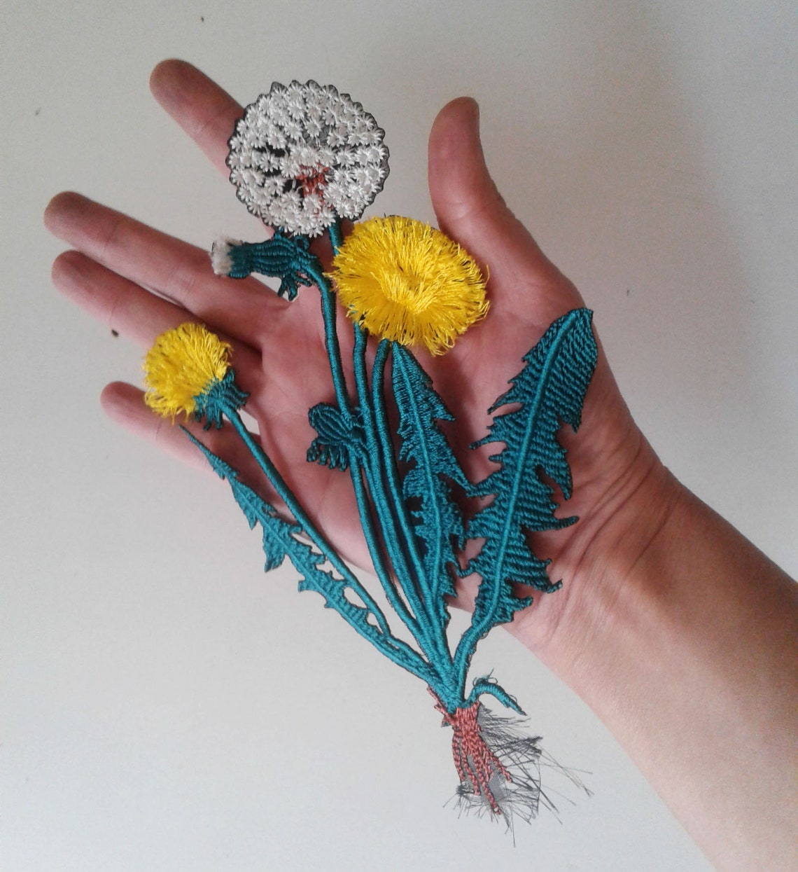 Moks256p Dandelion Embroidered Patch Flower Patch - Etsy