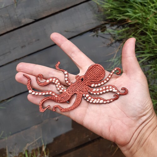 Moks491 Octopus Marine Embroidered Patch Sea Sew on Patch - Etsy