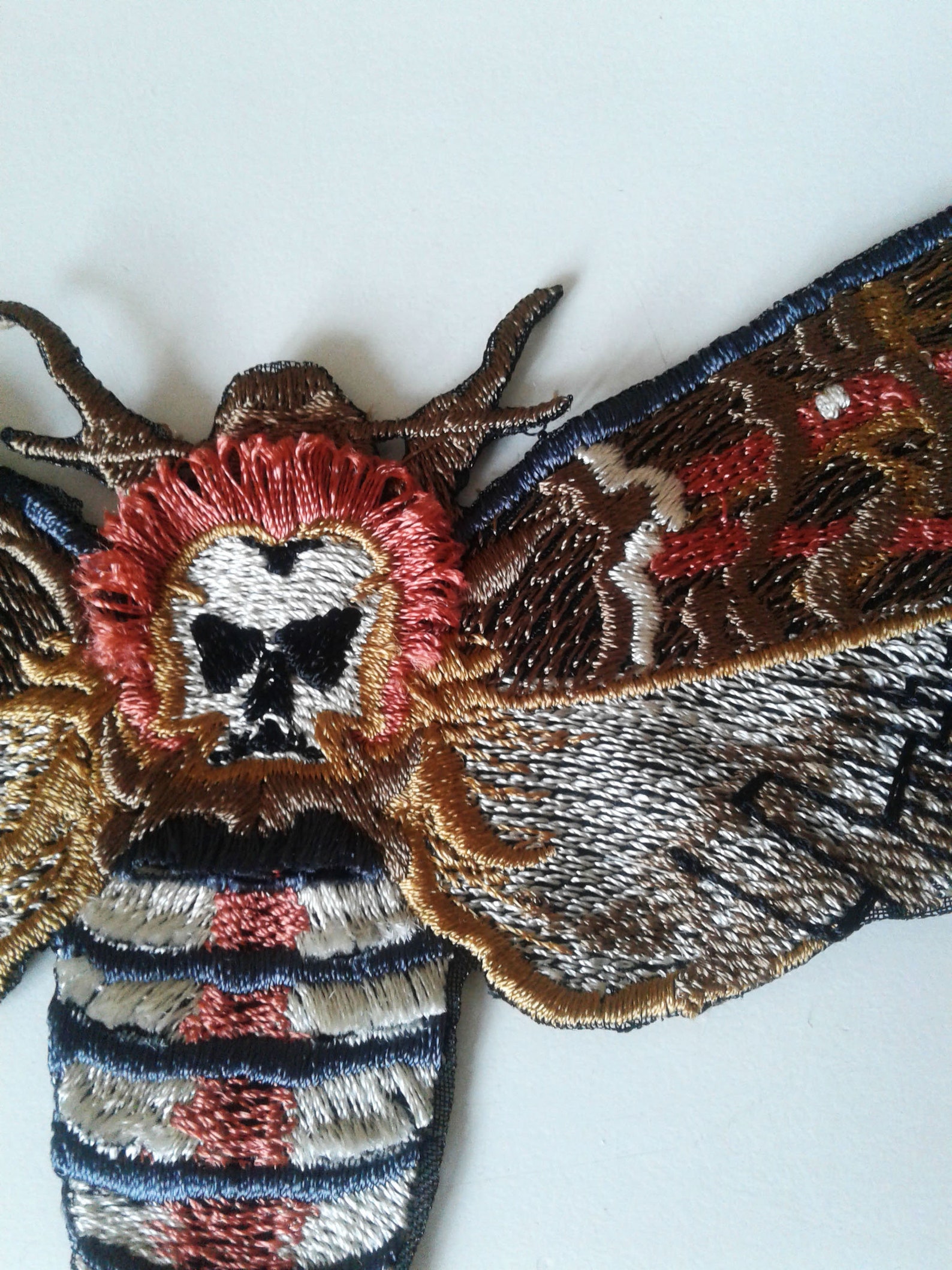 Moks245p Moth Dead Head Embroidered Patch Hawkmoth - Etsy