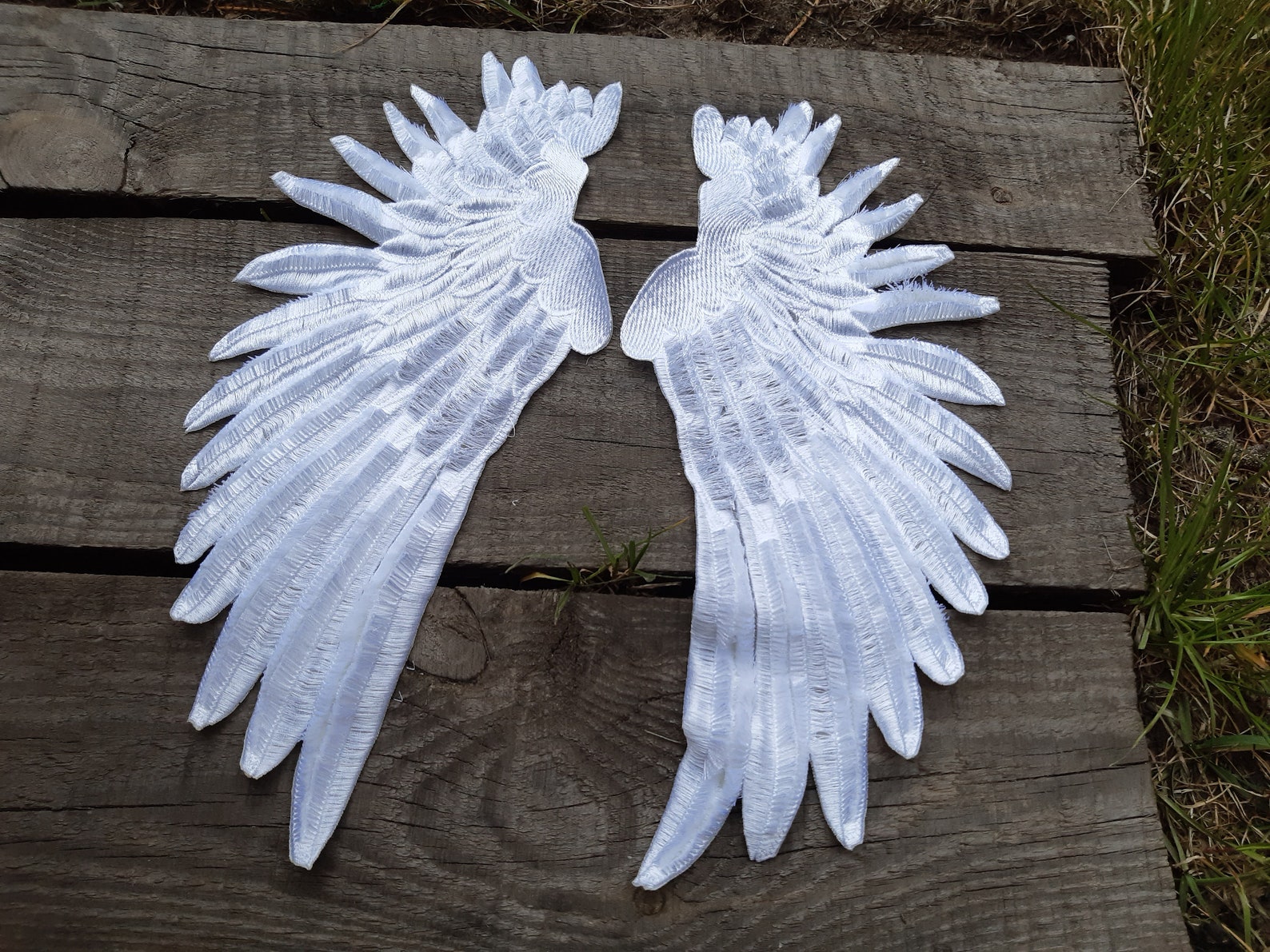 Moks305p Angel Wings Embroidered Patches - Etsy