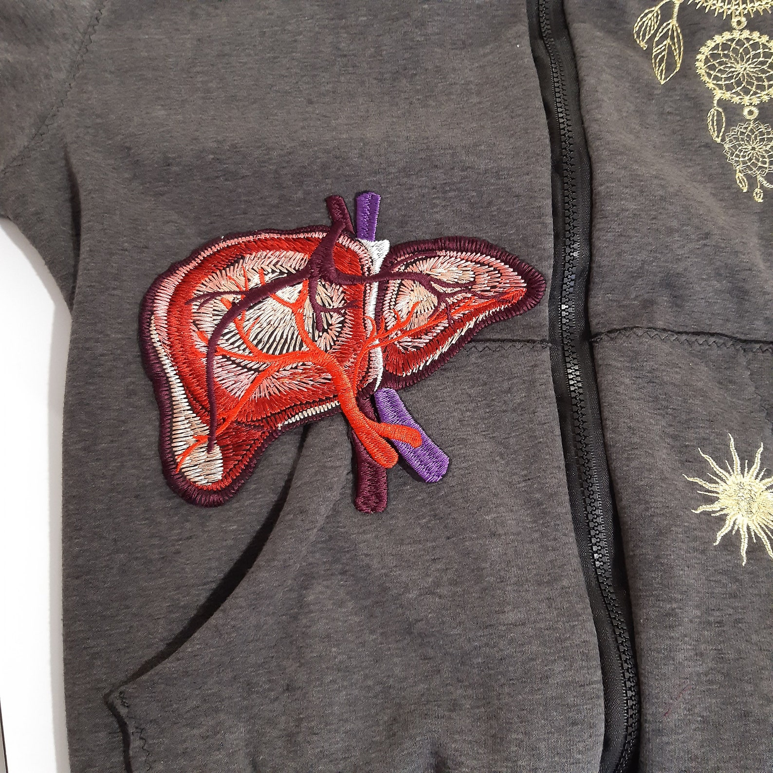 Moks427(p) Anatomical Liver Patch - Embroidered Patch - Etsy