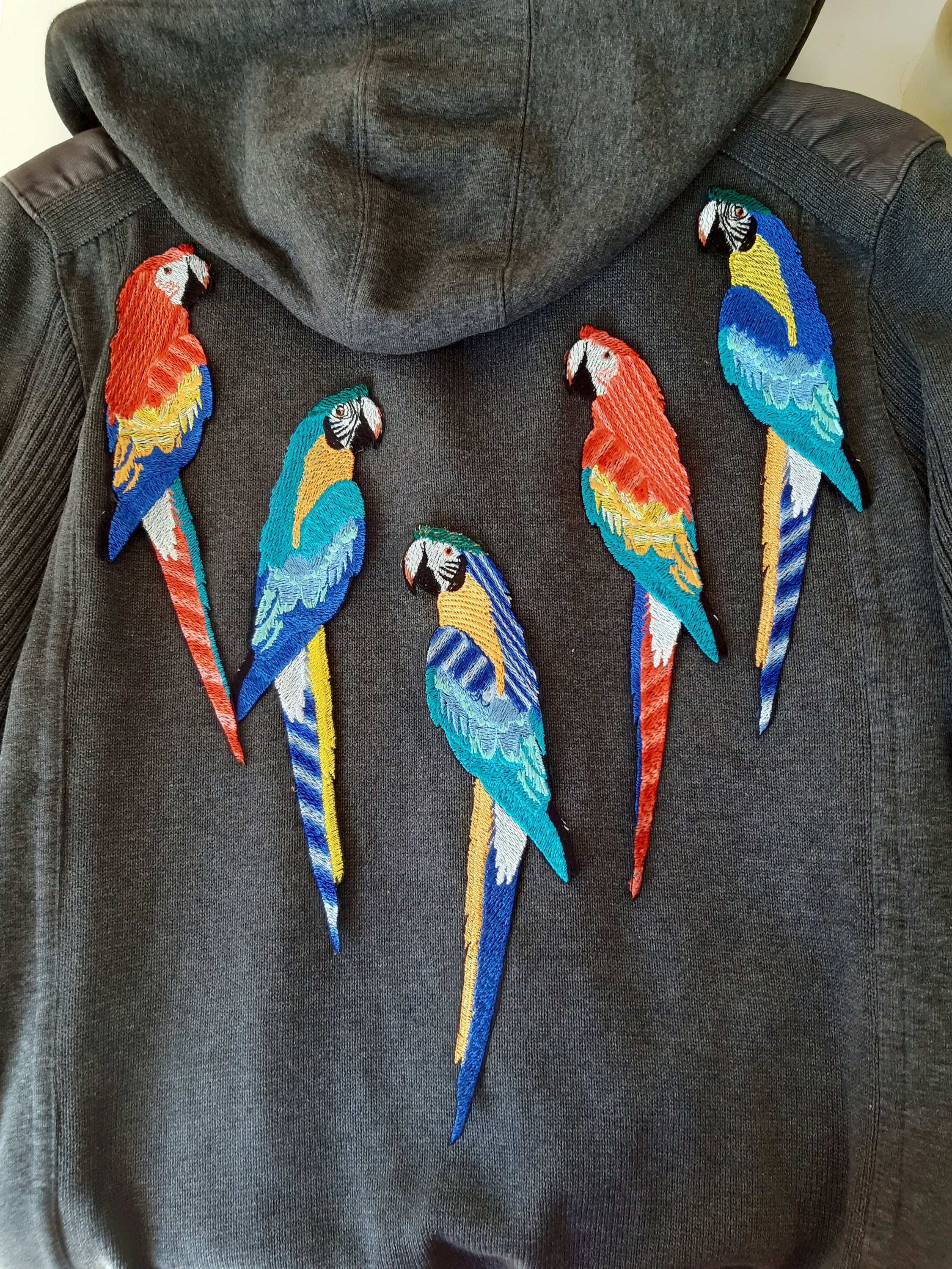 Moks304p set macaw parrot embroidered patch bird patch | Etsy