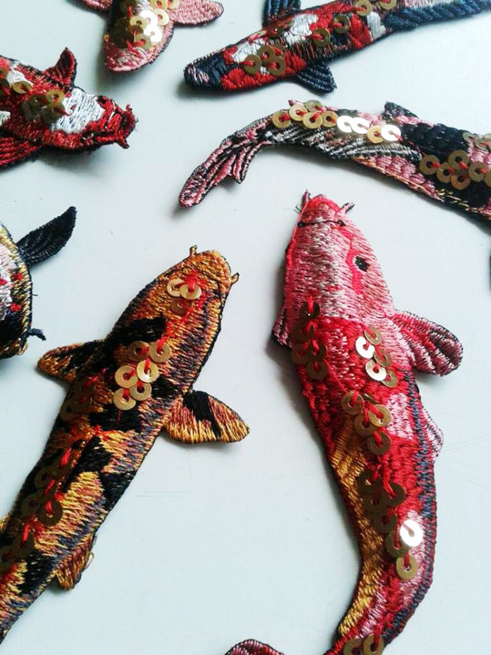 Moks159p Set 8 Pieces of Koi Carps Patches - Etsy