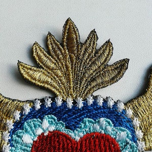 Moks120(p) Sacred Heart Milagro Embroidery Patch - Etsy