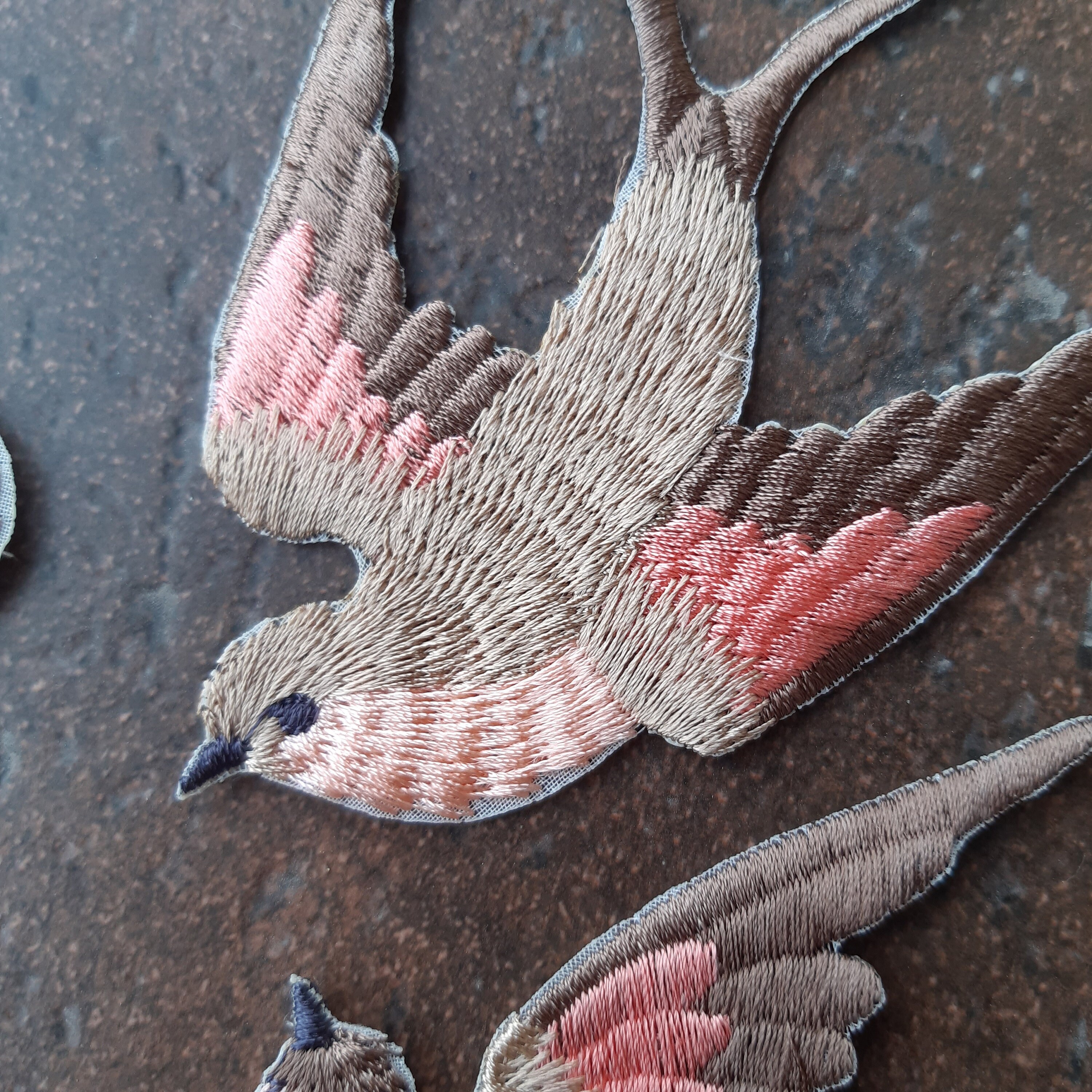 Moks401 Set of 4 Pcs Bird Patch Pink Swallows Aesthetic - Etsy
