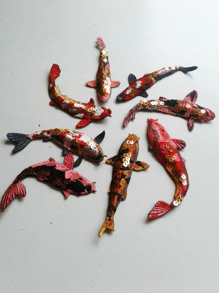 Moks159p Set 8 Pieces of Koi Carps Patches - Etsy