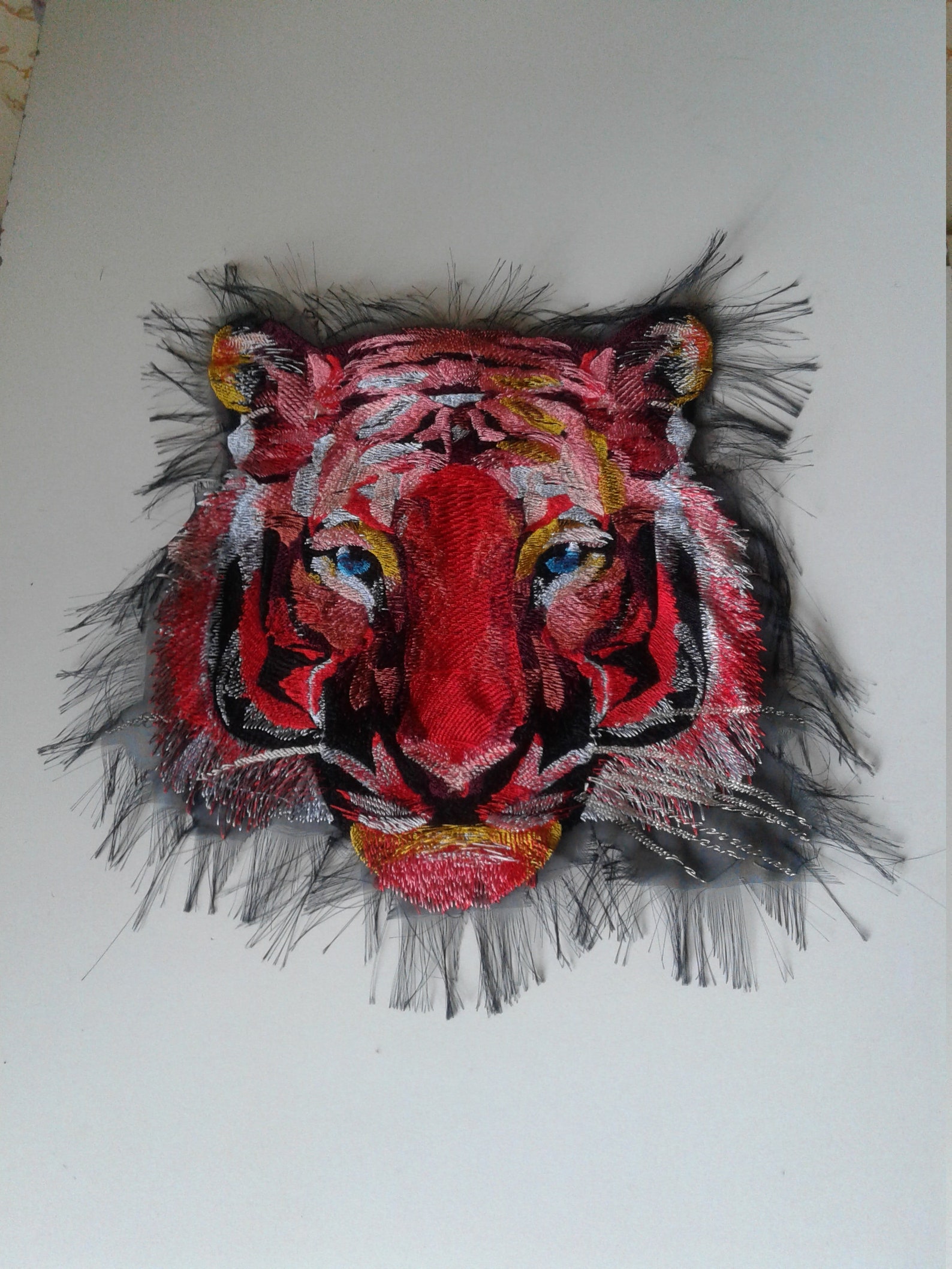 Moks235(p) Red Tiger Large Embroidered Patch - Etsy