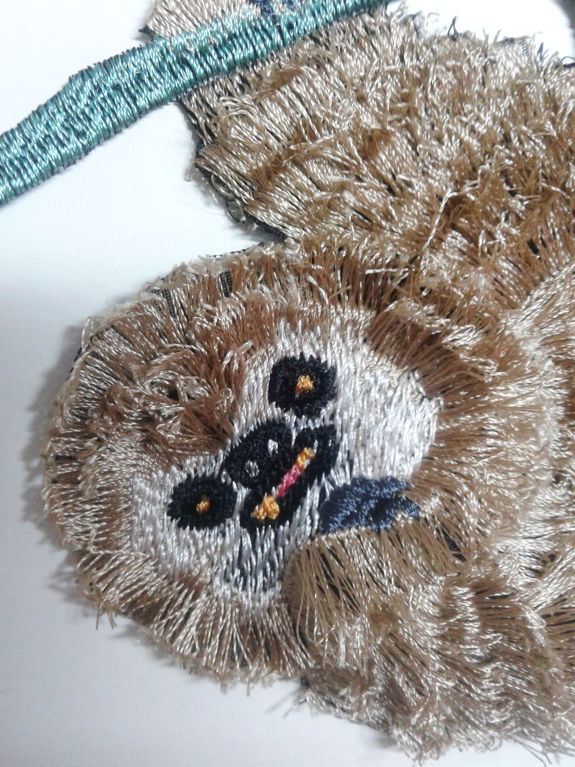 Moks268p sloth embroidered patch 3D patch sloth hanging in | Etsy