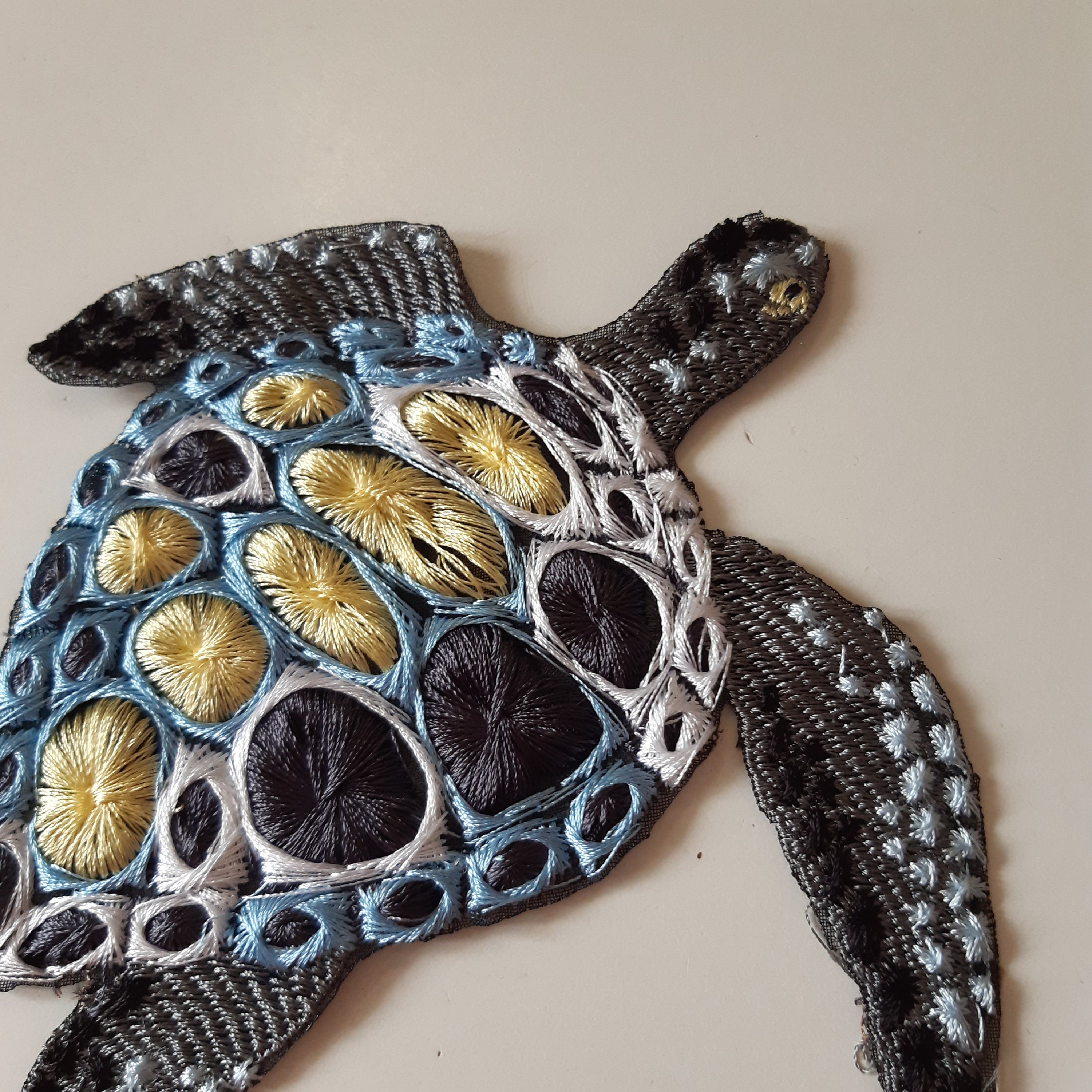 Moks422 Sea Turtle Turquoise Tortoise Embroidered Patch Big | Etsy
