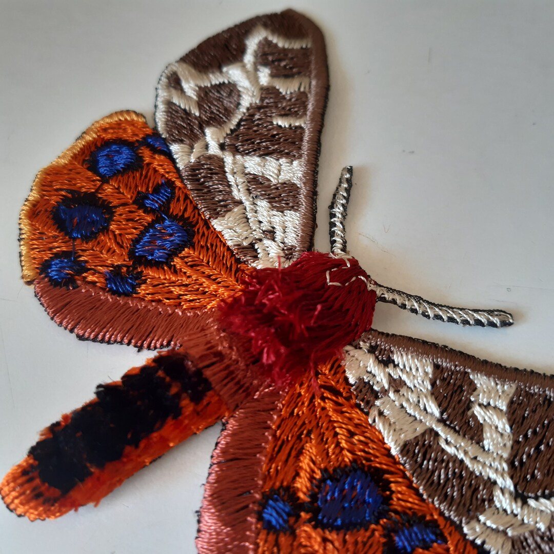Moks368(p) Tiger Moth - Moth Embroidery Patch - Garden Tiger Moth ...