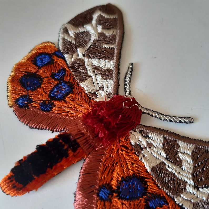 Moks368(p) Tiger Moth - Moth Embroidery Patch - Garden Tiger Moth ...