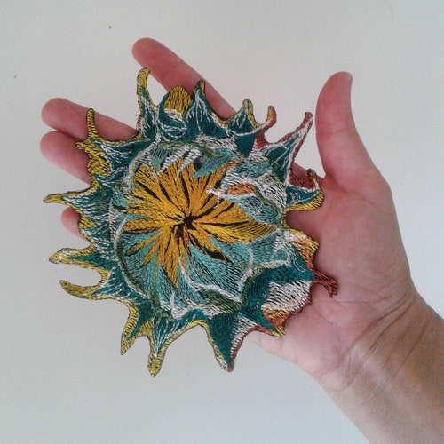 Moks256p Dandelion Embroidered Patch Flower Patch | Etsy