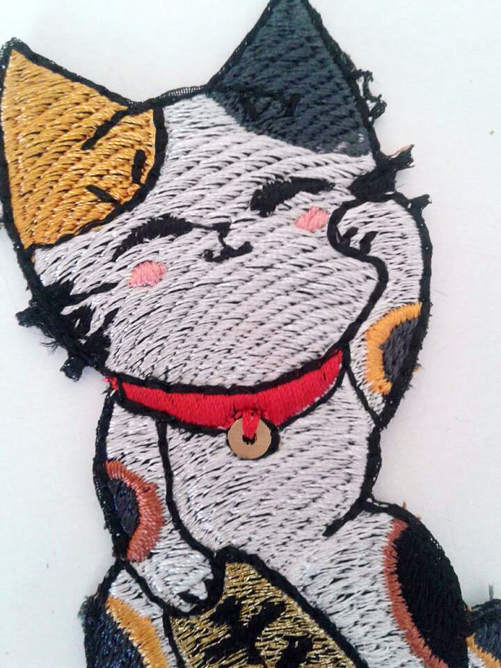 Alisia3 Cat Maneki-neko Embroidered Patch - Etsy