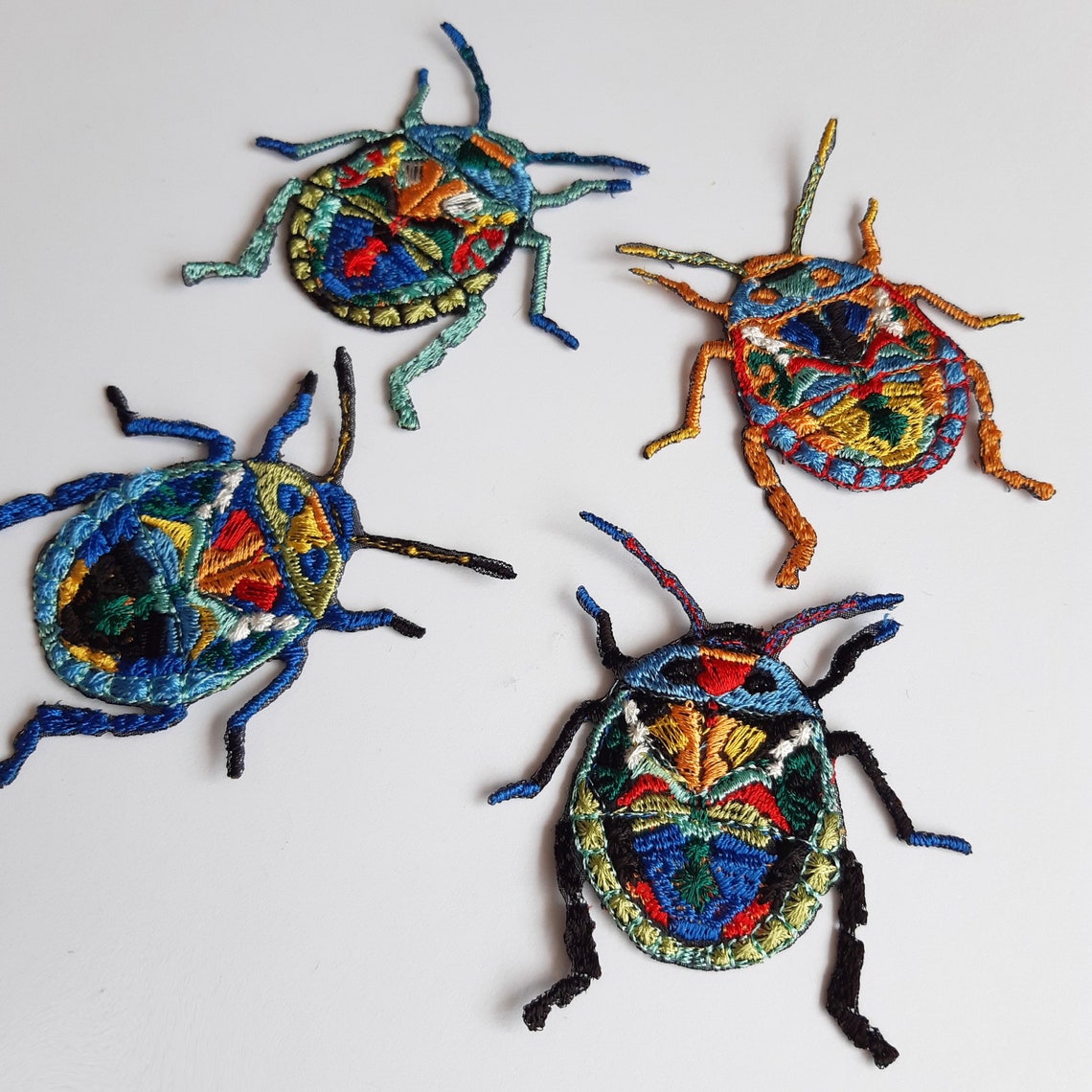 Moks623 Set 4 Pcs Bugs Insects Embroidery Patches Hibiscus - Etsy
