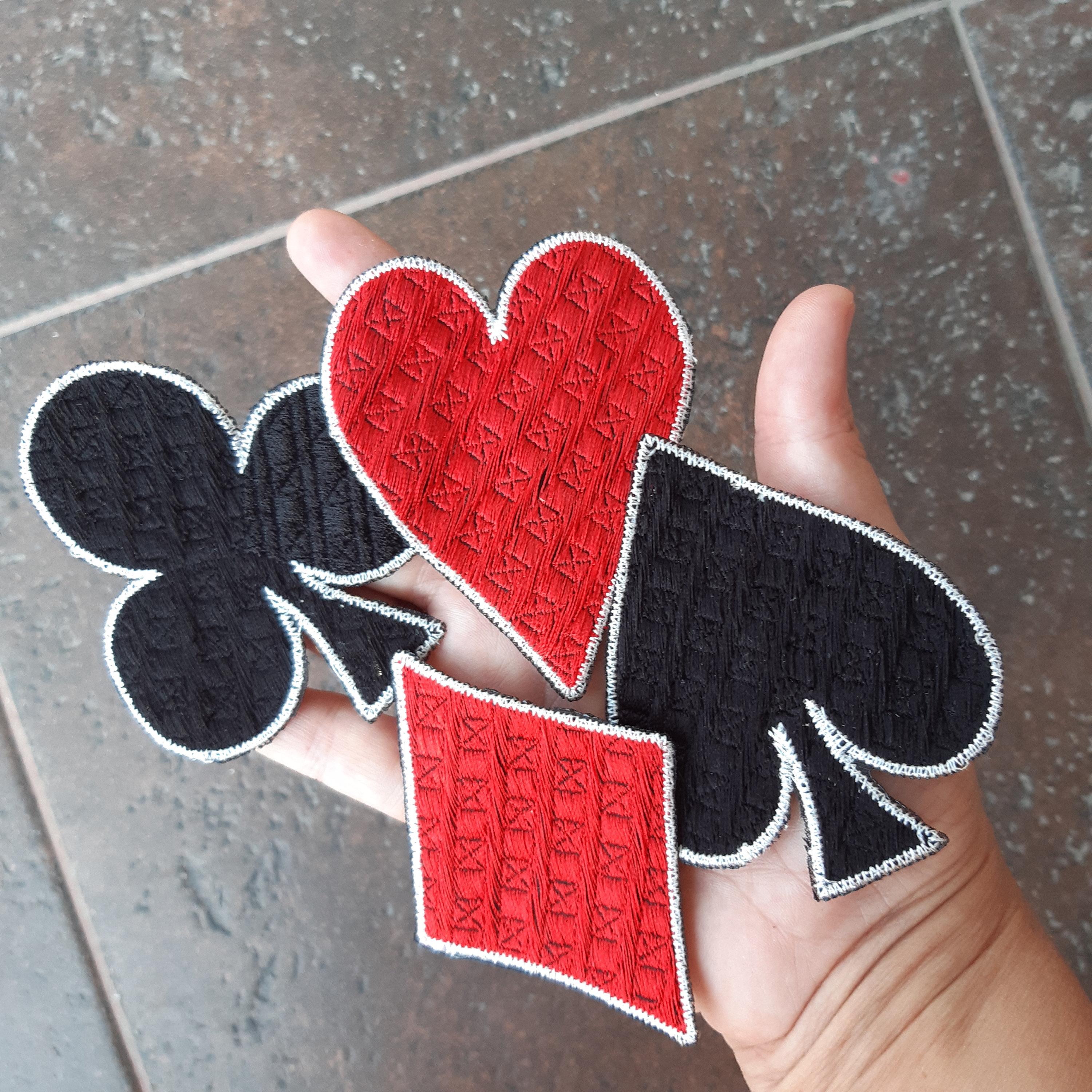 Moks475 Set Card Suit Embroidery Patch Playing Card Suits - Etsy