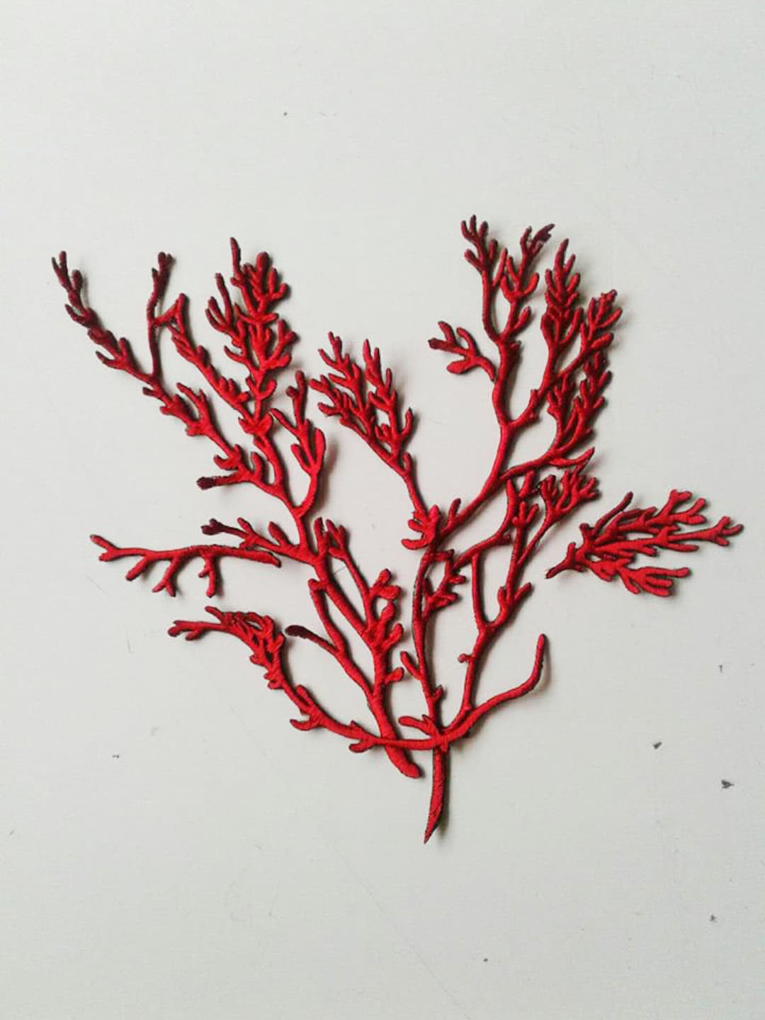 Moks156(p) Set of Red Coral Embroidered Patch - Etsy