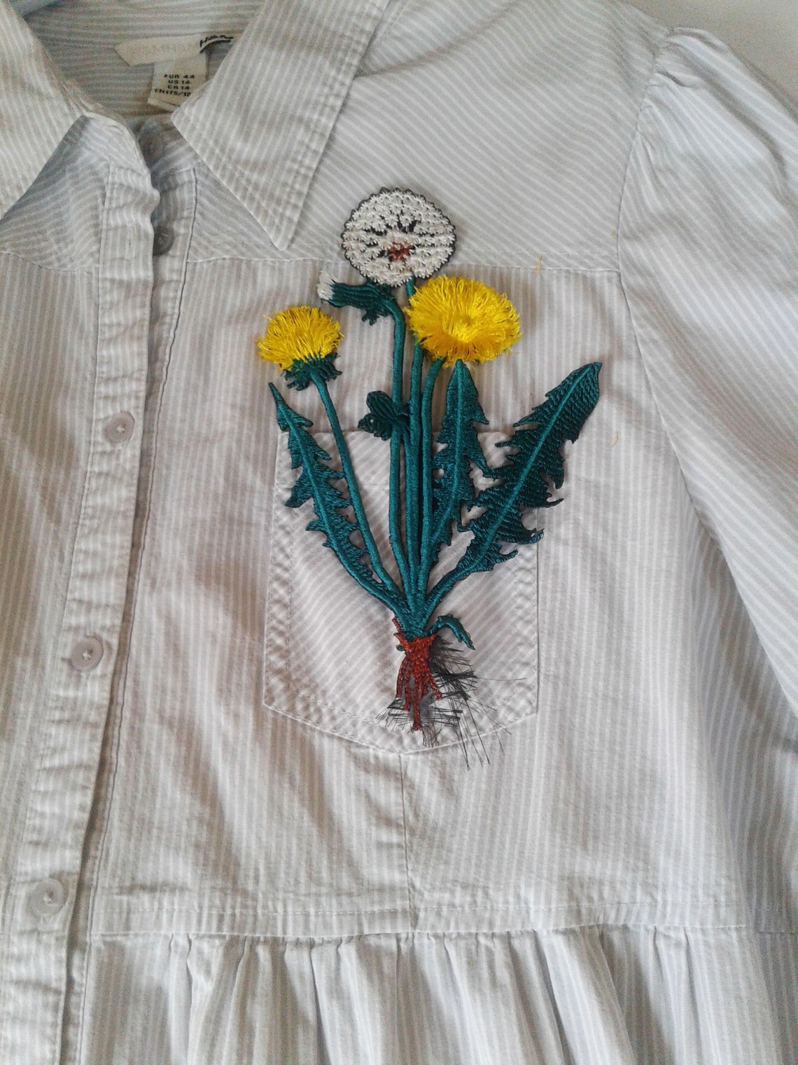 Moks256p Dandelion Embroidered Patch Flower Patch - Etsy